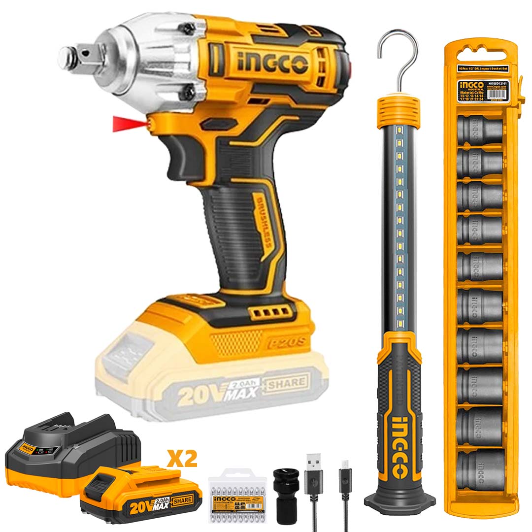 Cle a choc 20v avec bala deuse ingco - Ingco
