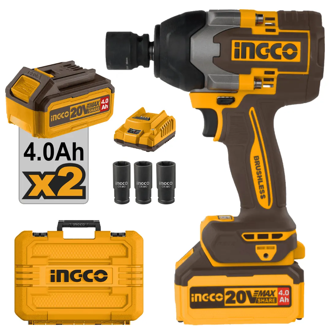 Cle a choc 20v 4a brushless ingco - Ingco